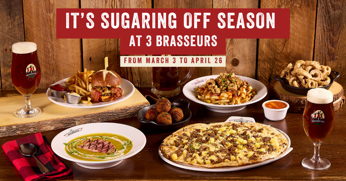 Menu 3 Brasseurs Best Poutine, Sauerkraut, Fish & Chips